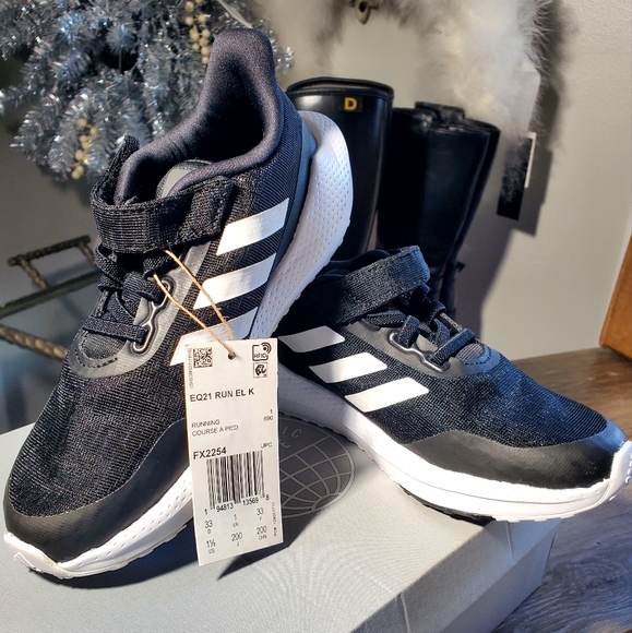 adidas | Shoes | Adidas Eq 2 Bounce Girls Black And White Running Shoe ...